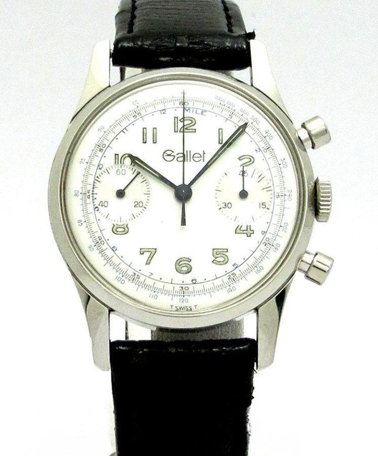 ギャレット Gallet ”バルジュ 7733搭載” 2レジスタ 1960年代 手巻クロノグラフ SS |ロレックス・アンティーク腕時計 中古 ...